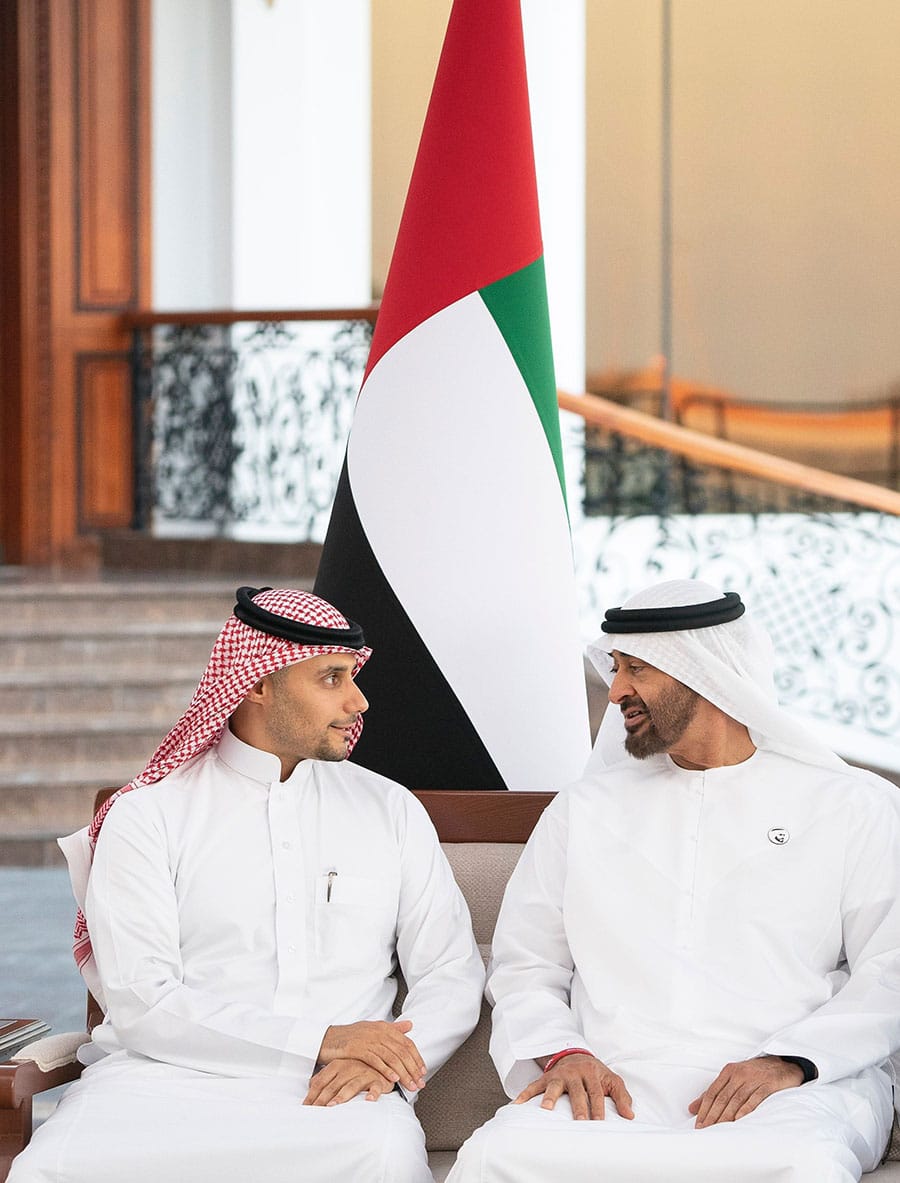 Crown Prince of Abu Dhabi receives Prince Khaled bin Alwaleed - Arada